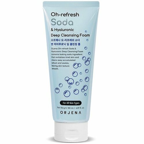 ORJENA Очищающая пенка для лица Oh-Refresh Soda & Hyaluronic Deep Cleansing Foam