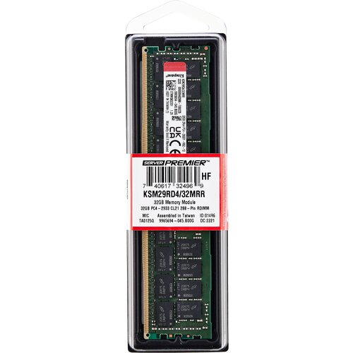 Оперативная память Kingston 32 ГБ DDR4 2933 МГц DIMM CL21 KSM29RD4/32MRR