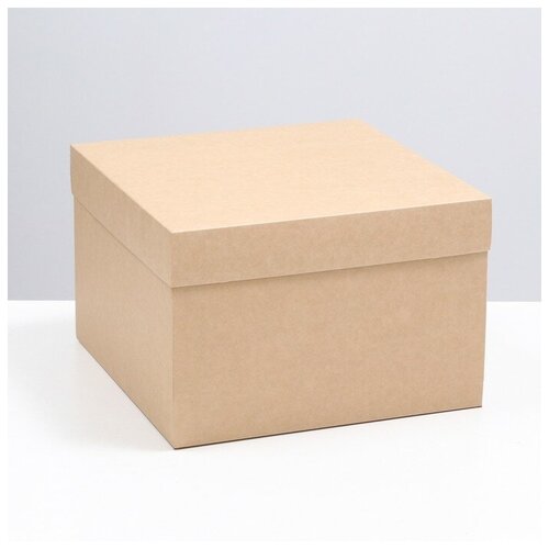 Коробка складная, крышка-дно, крафт, 30 х 30 х 20 см (комплект из 10 шт)