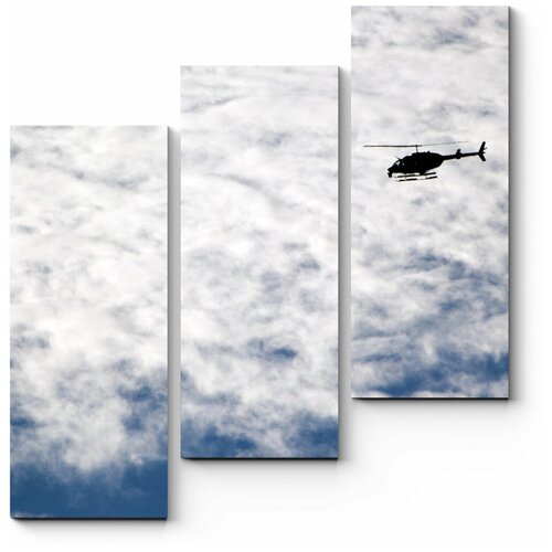 Модульная картина Летящий в облаках 80x85