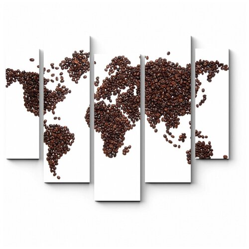 Модульная картина Кофейная карта 121x98