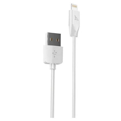 Кабель USB 2.0 hoco X1, AM/Lightning, белый, 2м
