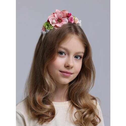 Ободок для волос детский с цветами праздничное украшение