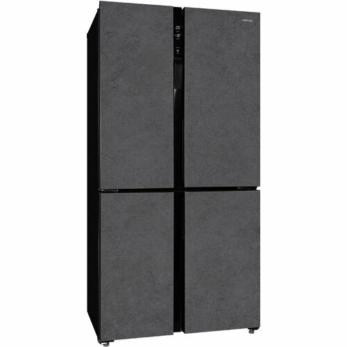 Холодильник HIBERG RFQ-500DX NFDs inverter отдельностоящий, 4 двери, 545 л, темный камень