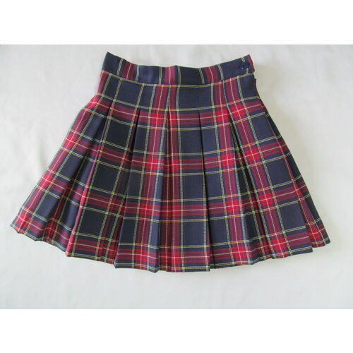Школьная юбка Классики, размер 38, мультиколор, красный