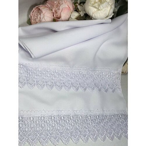 Рушник свадебный, кружевной, белый №2