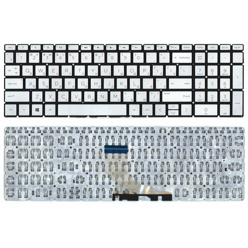 Клавиатура для ноутбука HP 15s-eq0034nw серебристая