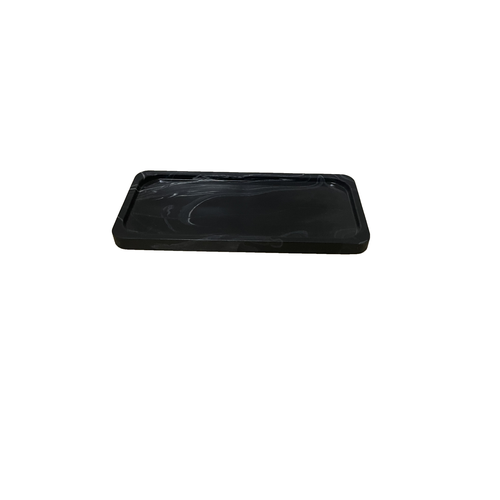 Интерьерный поднос/подставка из литьевого мрамора Haifisch Черный мрамор