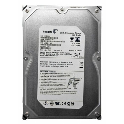 Жесткий диск Seagate ST3300831SCE 300Gb 7200 SATA 3.5" HDD