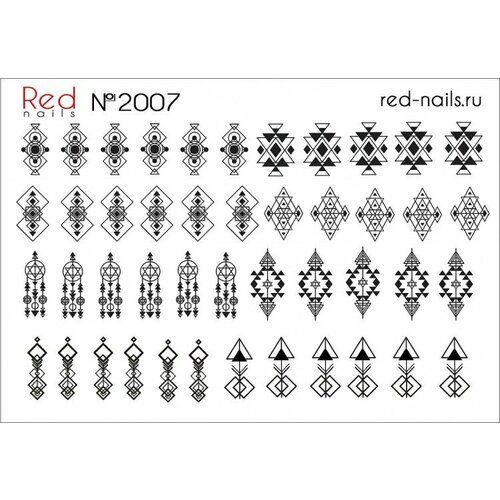 Слайдер-дизайн Red Nails №2007 - Геометрия (10x7 см)