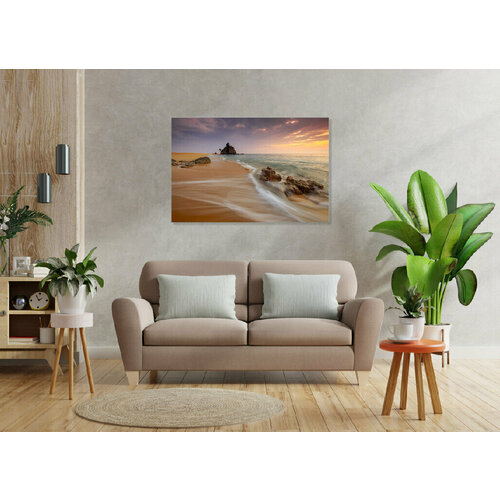Картина на стену - Пляж, океан / картина на холсте интерьерная / пано 60 х 40 см