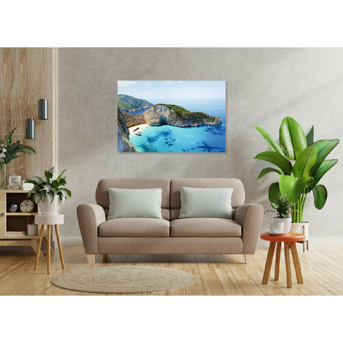 Картина на стену "Остров" / картина на холсте интерьерная / пано 60 х 40 см