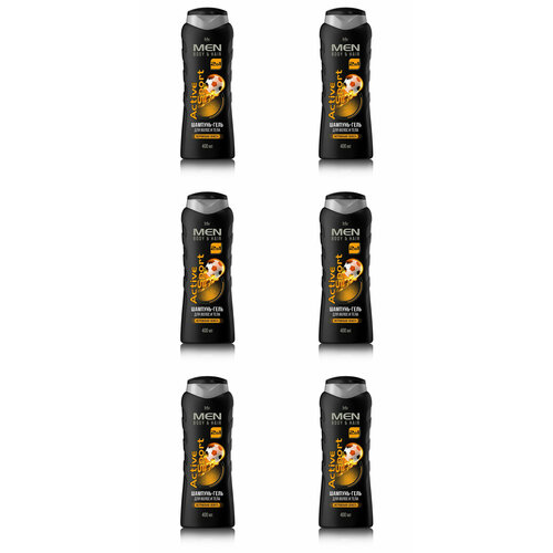 Iris cosmetic Шампунь-гель для волос и тела мужской Men Active Sport, 400 мл, 6 шт/