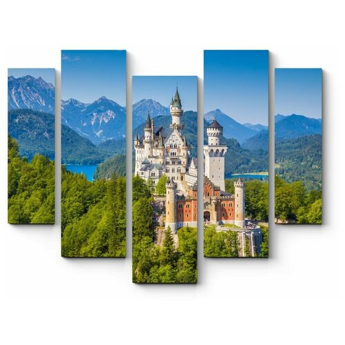 Модульная картина Сказочный замок Нойшванштайн, Германия 121x98