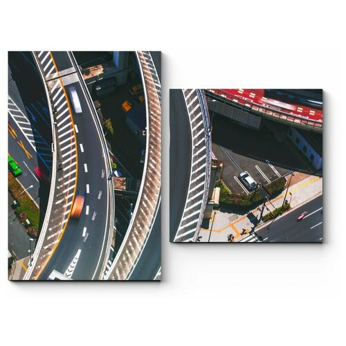 Модульная картина Надземные дороги Токио60x45