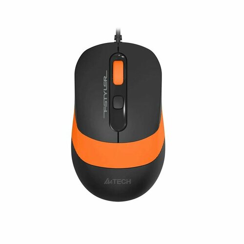 Мышь A4Tech FM10S silent, черный/оранжевый (FM10S USB ORANGE)