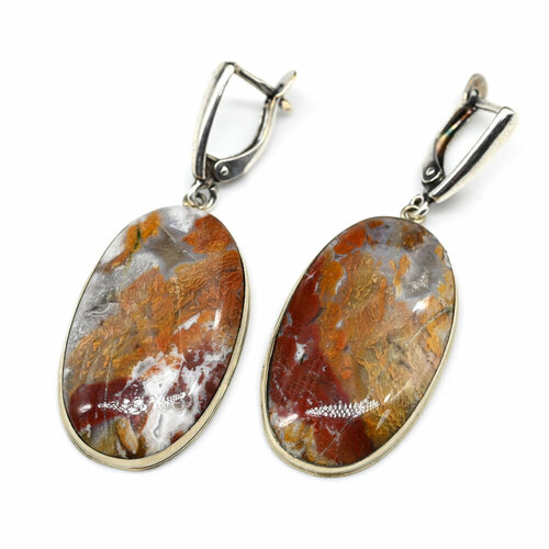 Серьги , агат, мультиколор