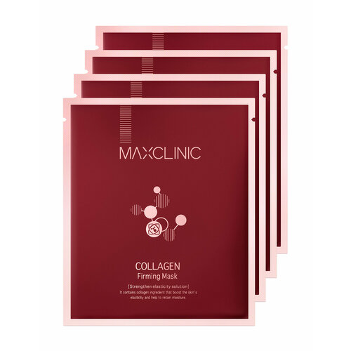 Набор из 4х тканевых масок для эластичности и укрепления кожи лица Maxclinic Collagen Firming Mask