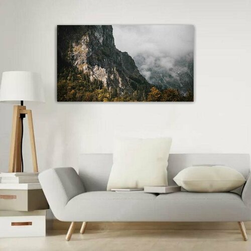 Картина на холсте 60x110 LinxOne "Пейзажи природа скала скалы" интерьерная для дома / на стену / на кухню / с подрамником