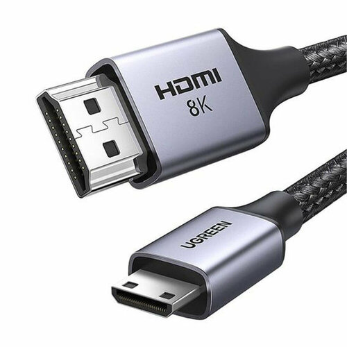 Кабель UGREEN HD163 (15514) Mini HDMI to HDMI 8K Cable. Длина: 1м. Цвет: черный
