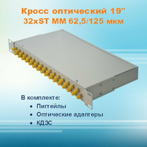 Кросс оптический стоечный СКРУ-1U19-A32-ST-MM62 (укомплектованный)