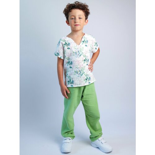 Комплект одежды MIFFKIDF, размер 110, зеленый, белый