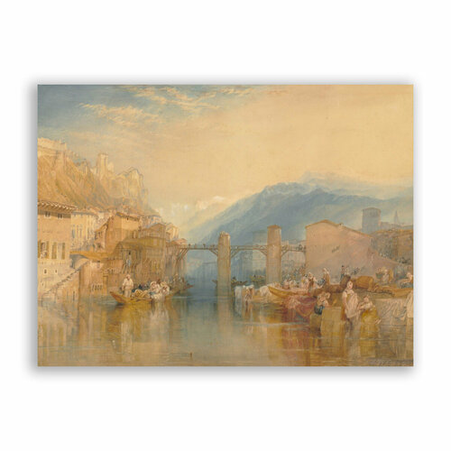 Картина на холсте, репродукция / Уильям Тёрнер - Grenoble Bridge / Размер 30 x 40 см