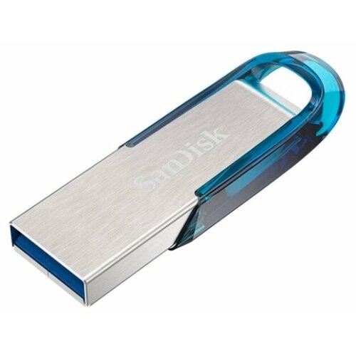 SanDisk Накопитель USB flash 64ГБ SanDisk Ultra Flair SDCZ73-064G-G46B, серебр.-синий (USB3.0)