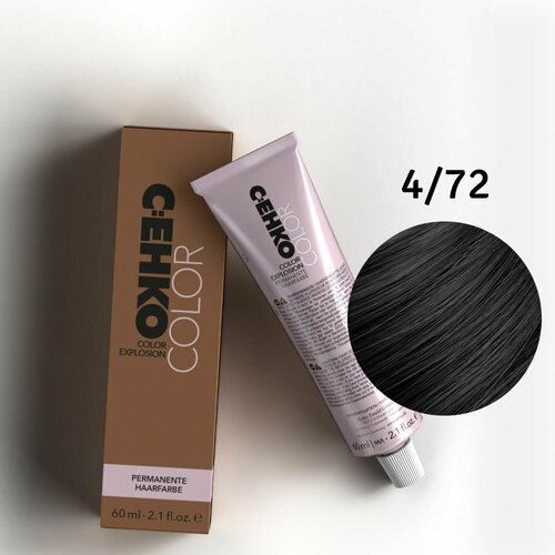 Крем-краска для волос C: EHKO Color Explosion, 4/72 Средний каштан коричнево-пепельный