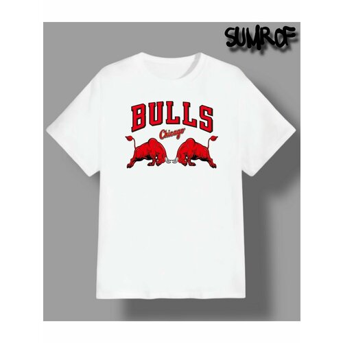 Футболка Zerosell Bulls Chicago Красные Быки, размер XXL, белый