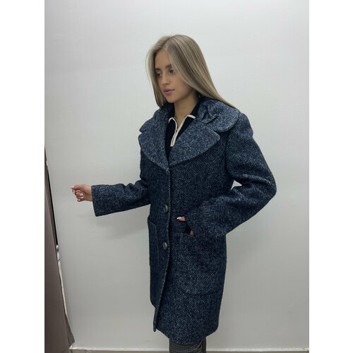 Пальто , размер 42, синий