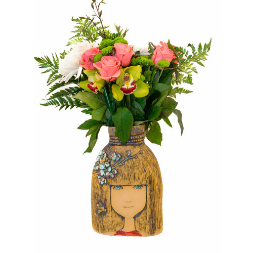Девушка с сакурой ваза для цветов