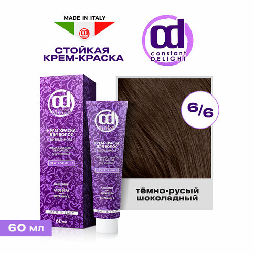 Constant Delight Крем-краска без аммиака crema colorante per capelli, 6/6 темно-русый шоколадный, 60 мл