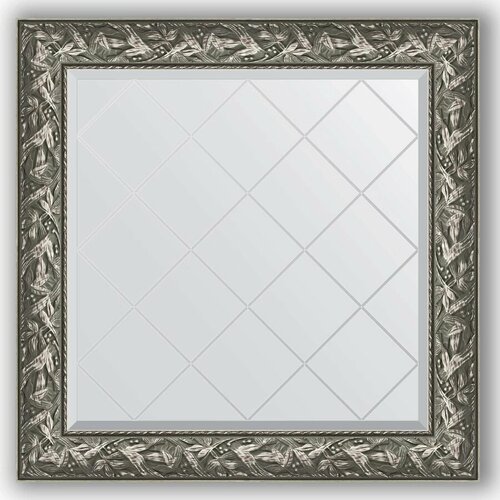 Зеркало 89x89 см византия серебро Evoform Exclusive-G BY 4329