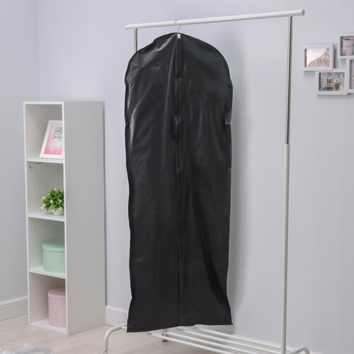 Чехол для одежды LaDо́m, 60×160 см, плотный, PEVA, чёрный