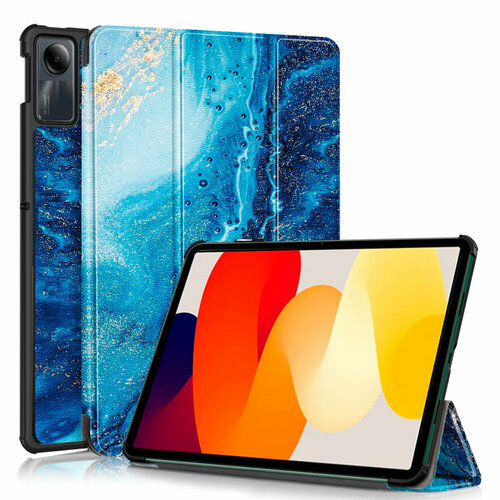 Чехол для планшета Redmi Pad SE (11 дюймов), с магнитом и красивым рисунком (Волна)
