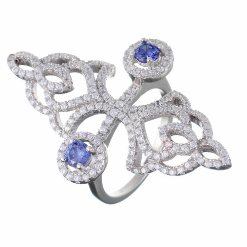 Кольцо ELEMENT47, серебро, 925 проба, фианит, размер 17.25