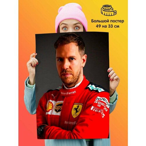 Плакат Себастьян Феттель Формула-1