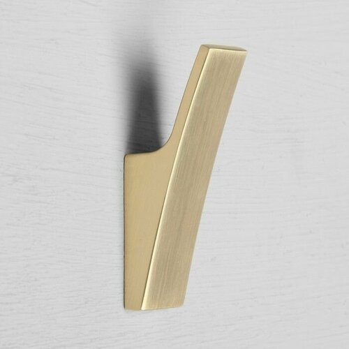 Крючок мебельный однорожковый KC114, цвет сатиновое золото