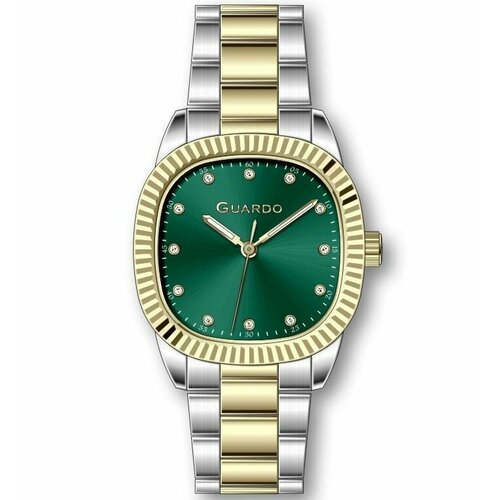 Наручные часы Guardo 12731-3, зеленый, золотой