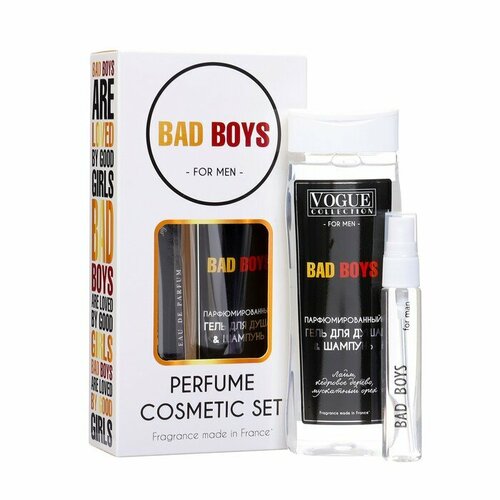 Подарочный набор мужской Bad Boys: гель для душа, 250 мл + парфюмерная вода, 33 мл 9911744