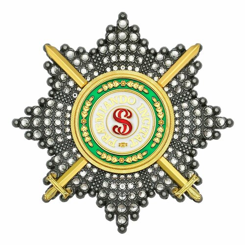 Звезда ордена Святого Станислава с мечами и стразами, полноразмерный муляж Российской империи