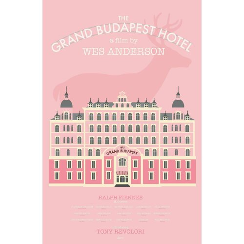 Плакат, постер на холсте Отель Гранд Будапешт (The Grand Budapest Hotel, 2014г). Размер 21 на 30 см