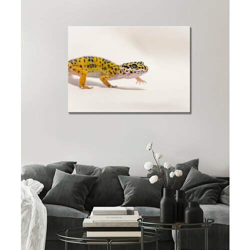 Картина - Геккон, ящерица, эублефар (9) 50х70