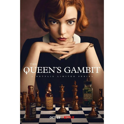 Плакат, постер на холсте Ход королевы (The Queens Gambit, 2020г). Размер 42 на 60 см