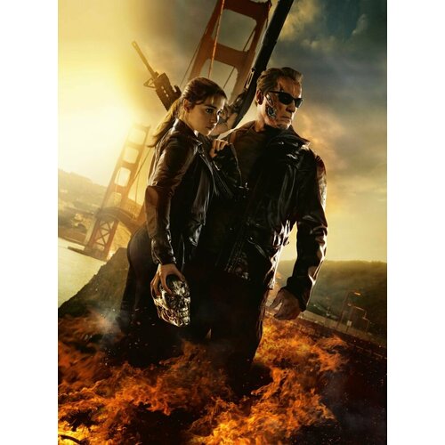 Плакат, постер на холсте Terminator/Терминатор. Размер 21 х 30 см
