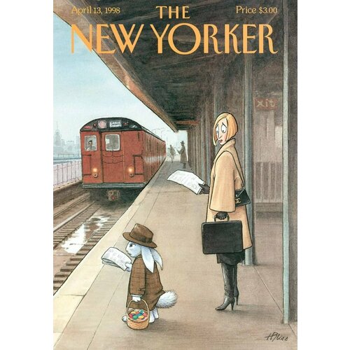 Плакат, постер на бумаге The New Yorker (April 13, 1998). Размер 60 х 84 см