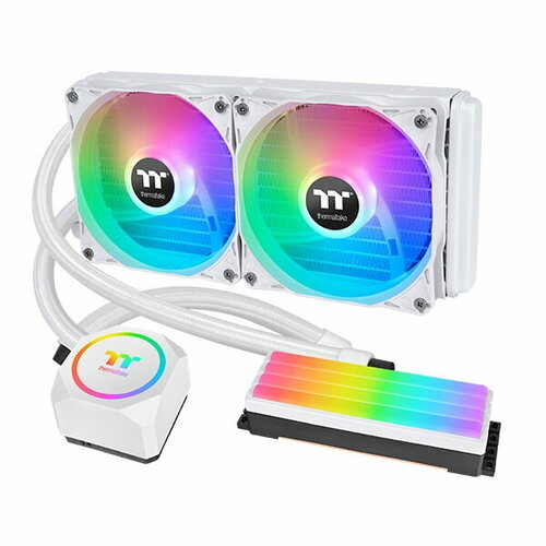 Жидкостная система охлаждения Thermaltake CL-W330-PL12WT-A Floe RC240 CPU&Memory AIO Liquid Cooler Snow Edition/All-in-one liquid cooling system/120 ARGB Fan*2/memory not include