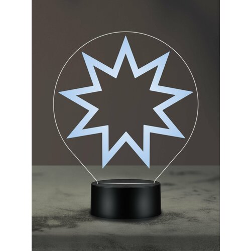 Ночник Бахаи, ночная лампа, 3Д светильник, звезда