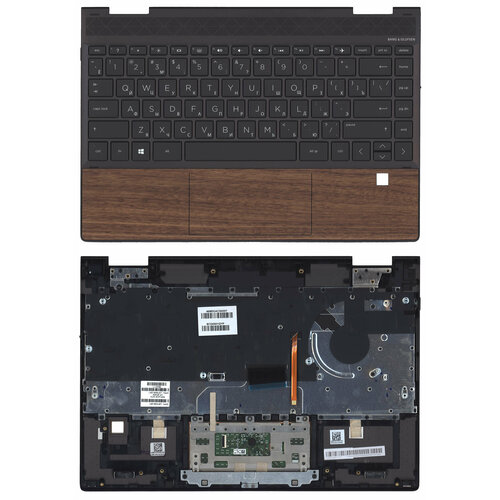 Клавиатура для ноутбука HP Envy x360 13-AR топкейс, коричневый, ver.2